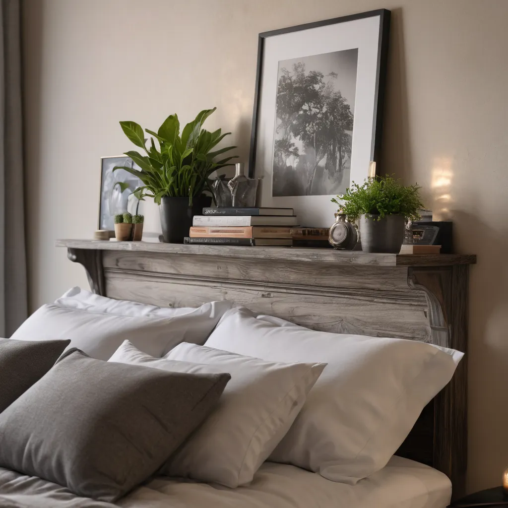 Functional and Aesthetic Over the Headboard Shelves